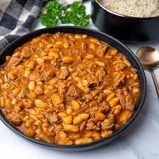 Delicious Lebanese Fasolia with Meat - Middle Eastern White Bean Stew ...
